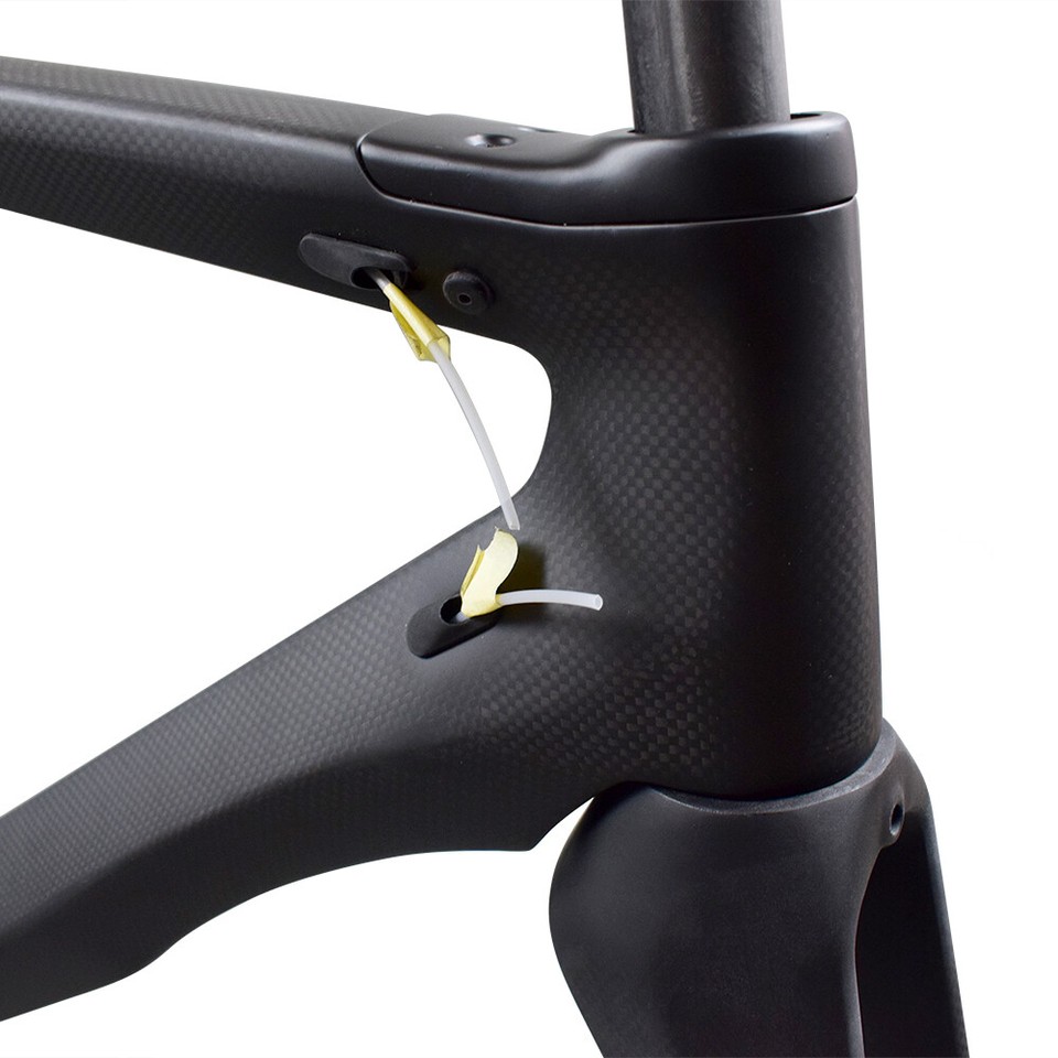 AIRWOLF Aero Carbon Fiber Road Bike Frame Disc/V Brake Frameset 3K BSA ...