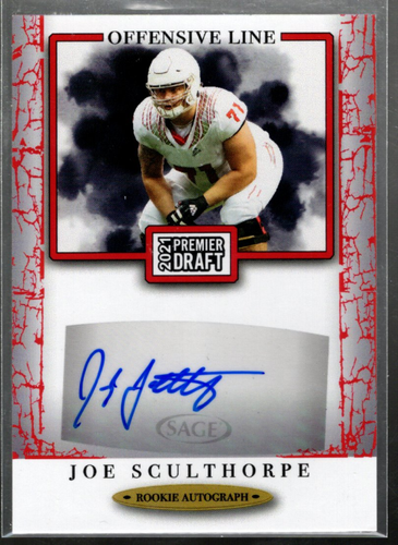 A9877- 2021 SAGE Hit Autographes Rouge #A186 Joe Sculthorpe Auto - Nm ...