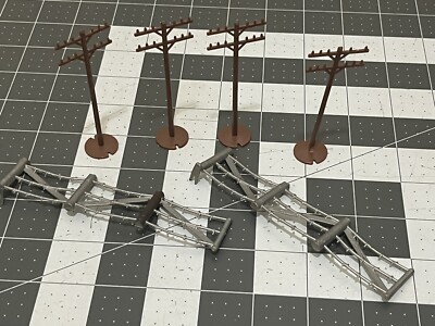 HO Scale Telephone Poles and Fence Pieces Parts Train Diorama ...