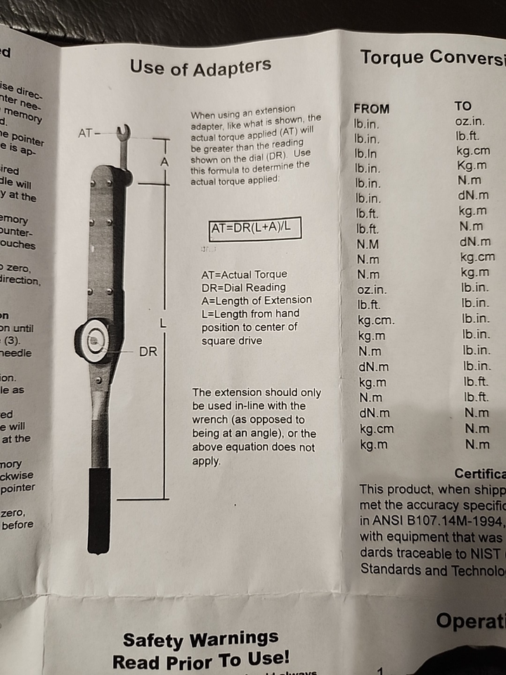 Stanley Proto J6121F 1/2" Drive Dial Torque Wrench, 0-175 ft lbs 1-pc ...