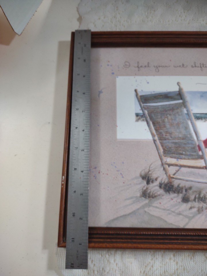 D. Morgan 1993 Joy of Living Divided Print Signed Framed Beach Quote ...