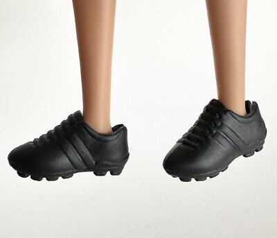 Barbie Doll Flat Feet BLACK soccer baseball sports cleats Shoes | eBay