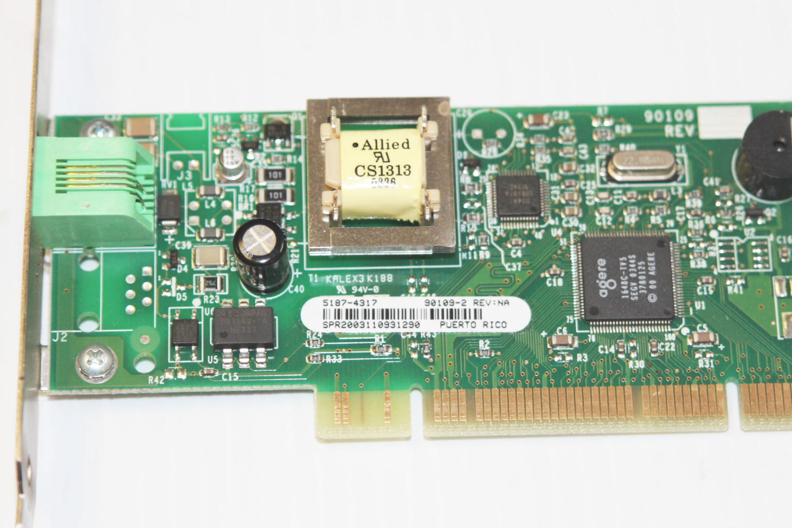 Genuine Internal PCI 56k Dial Up Modem 5187-4317 - Compaq S6200 S6000 ...