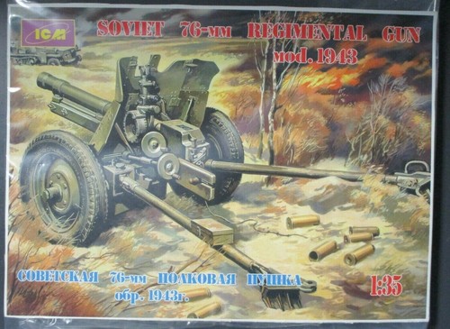 ICM 1:35th Scale Soviet 76mm Regimental Gun mod. 1943 Kit No. 35101 No ...