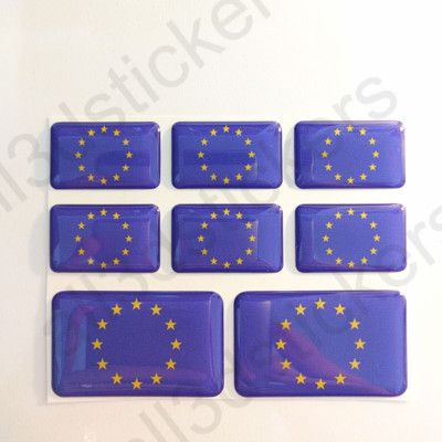 Sticker Europe Resin Domed Stickers Europe Flag 3D Vinyl Adhesive Decal ...