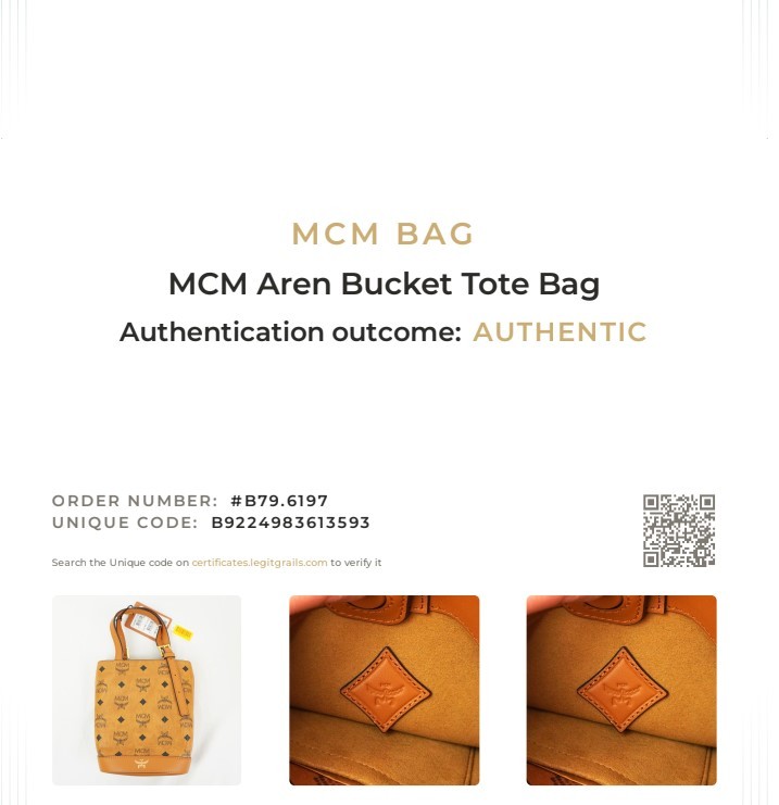 MCM Aren Canvas And Leather Bucket Tote Bag In Cognac Visetos Monogram ...
