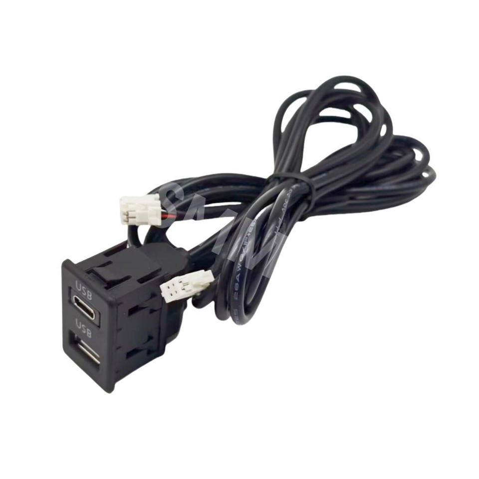 Dual USB Port Panel Interface Extension Cable Adapter For Car Dash ...