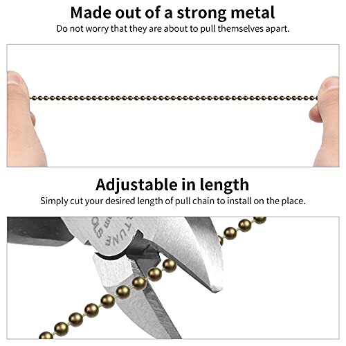 120 Inch Ceiling Fan Pull Chain Beaded Ball Light Pulls Extension ...