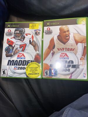 Madden NFL Microsoft Xbox, 2004) NBA Live 2004 Two Games 14633147667| eBay