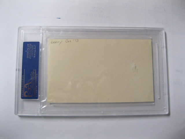 Larry Cox Autographed Index Card PSA DNA | eBay