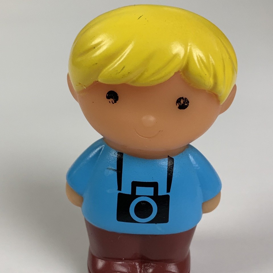 2.5” Boy Blue Shirt Blonde Hair Kids Toy | eBay