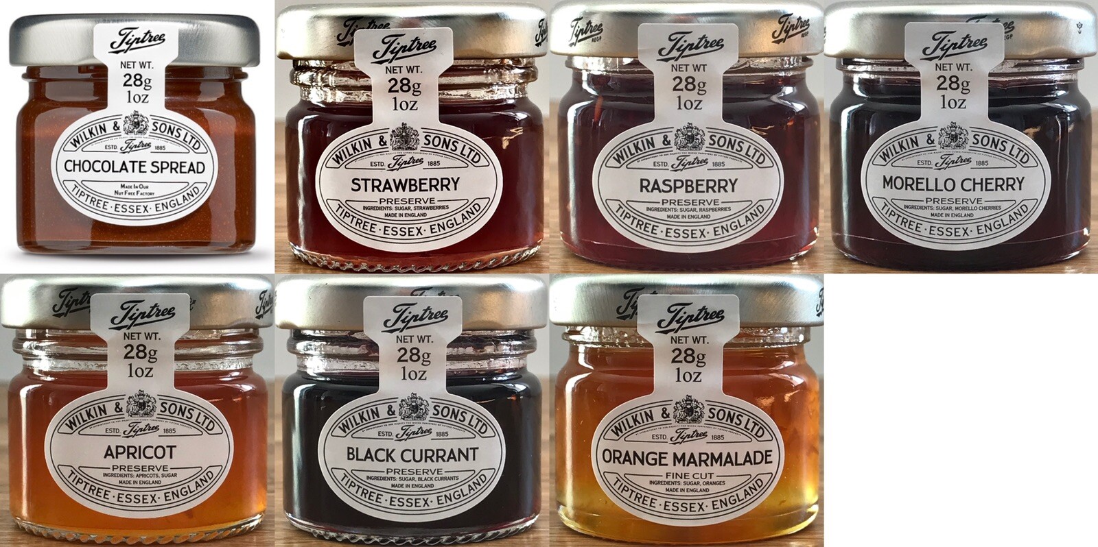 Wilkin & Sons Tiptree 21 x Mixed Mini Jams & Chocolate Spread (3 Of ...