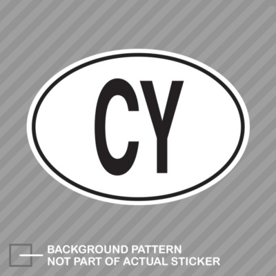 CY Cyprus Country Code Oval Sticker Decal Vinyl Cypriot euro | eBay