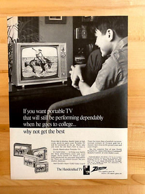 1967 Vintage Print Ad Zenith Portable TV | eBay