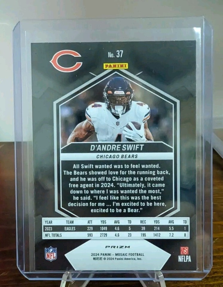 2024 Mosaic Blue Hyper #37 DeAndre Swift Chicago Bears | eBay