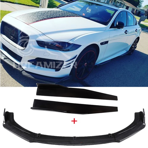 For Jaguar XF XE R SPORT 16-21 Front Bumper Lip Spoiler Splitter + Side ...