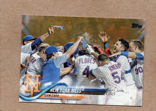 new york mets team 2018 topps gold card 564 1368/2018 | eBay