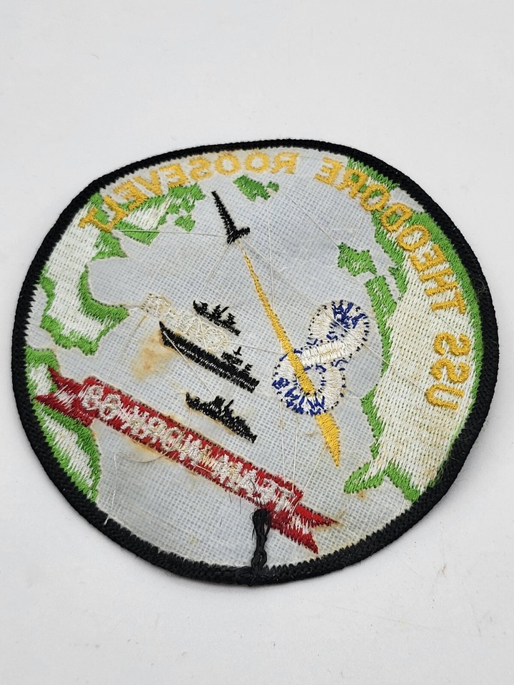 Vintage USS Theodore Roosevelt Team Work 88 cvn-71 Patch Military | eBay