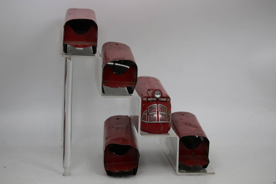 1930’s Vintage Rare Red Marx M10000 Tin Union Pacific Passenger Train ...