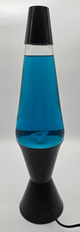 Vintage Lava Lamp 90s Lamp Blue White Black Base 16.5” Rare USA Watch ...