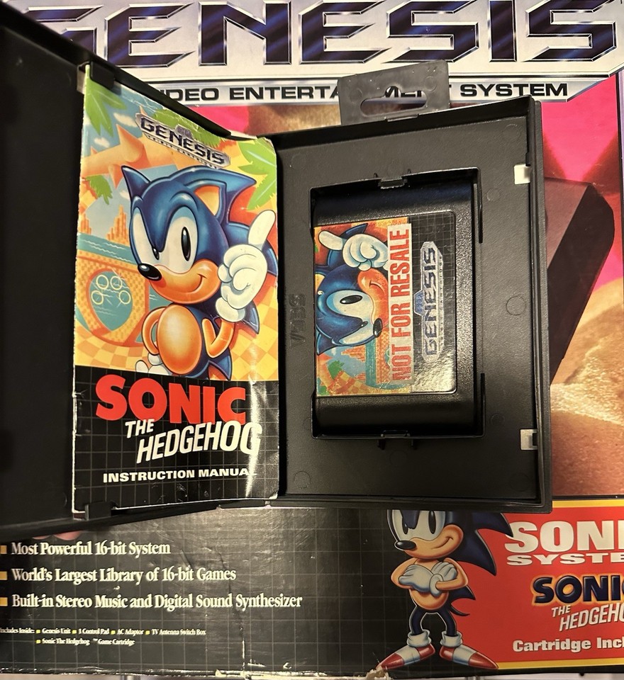 Sega Genesis Model 1 No.1601 - Sonic Bundle 16-Bit Console In Box W ...