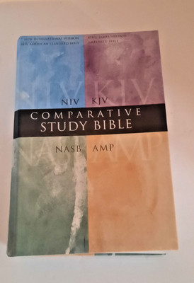 COMPARATIVE STUDY BIBLE ~ NIV KJV NASB AMP ~ Zondervan ~ Hard Back | eBay