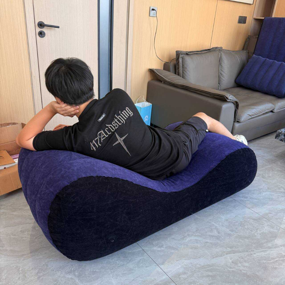 TOUGHAGE Inflatable Sofa Bed Love Position Chair Pillow Cushion for ...