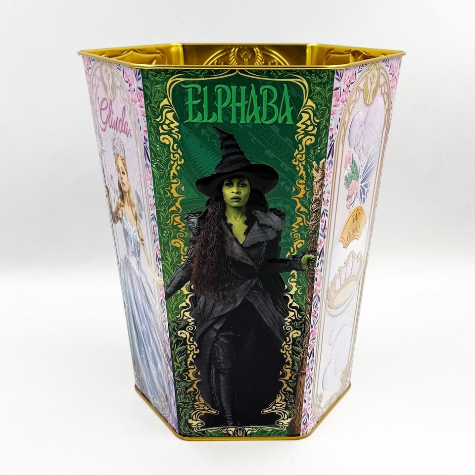 Wicked For Good Tin Popcorn Bucket 130 oz Disney Movie 2025 Prop ...
