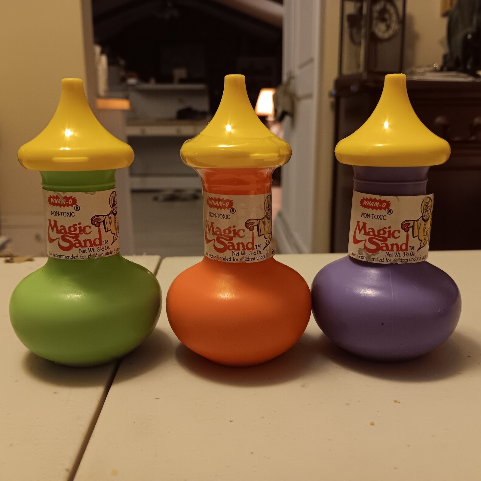 Vintage Bottles of WHAM-O Green, Orange & Purple Magic Sand Bottle 1981 ...