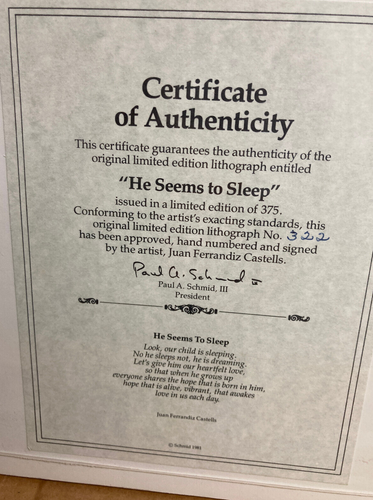 Ferrandiz lithographs "He Seems to Sleep" | eBay