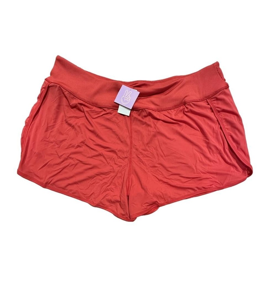 Women's Plus Size Ascot + Hart Athletic Pull-On Shorts - Red 2X | eBay