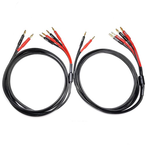 CESS-106-6f Bi-Wire Banana Plug Splitter Speaker Cable, 2 Banana Plugs ...