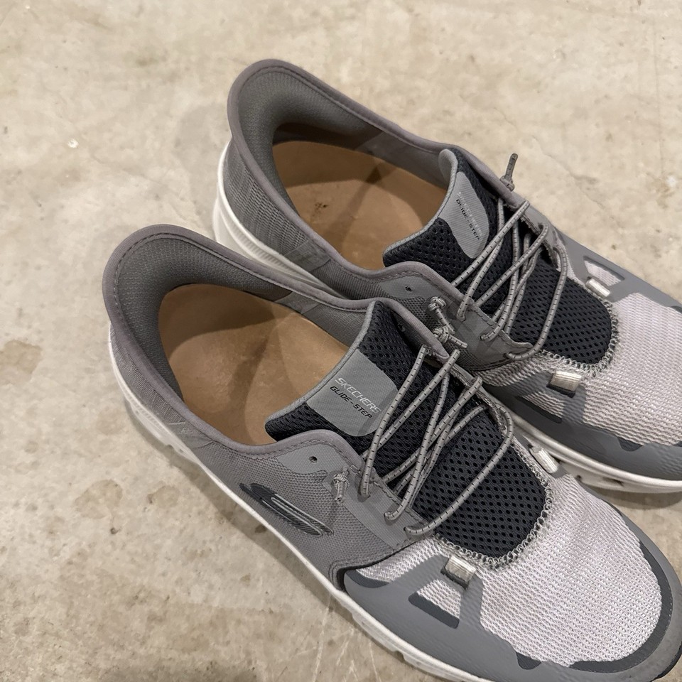 Skechers Slip-Ins Glide-Step Pro Mens 9.5 Wide Gray Running Sneakers ...
