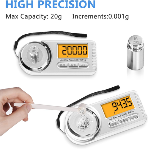 Digital Milligram Scale, 20G X 0.001G Mini High Precision Mg Scale with ...