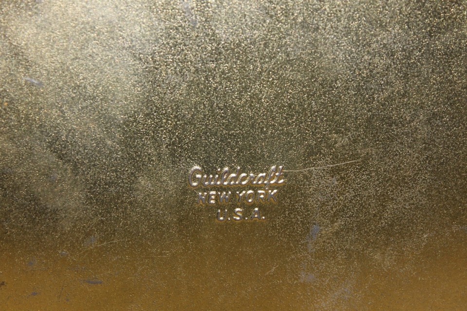 Vintage Guildcraft Ornate Embossed LION KNIGHT Gold Tin Container New ...