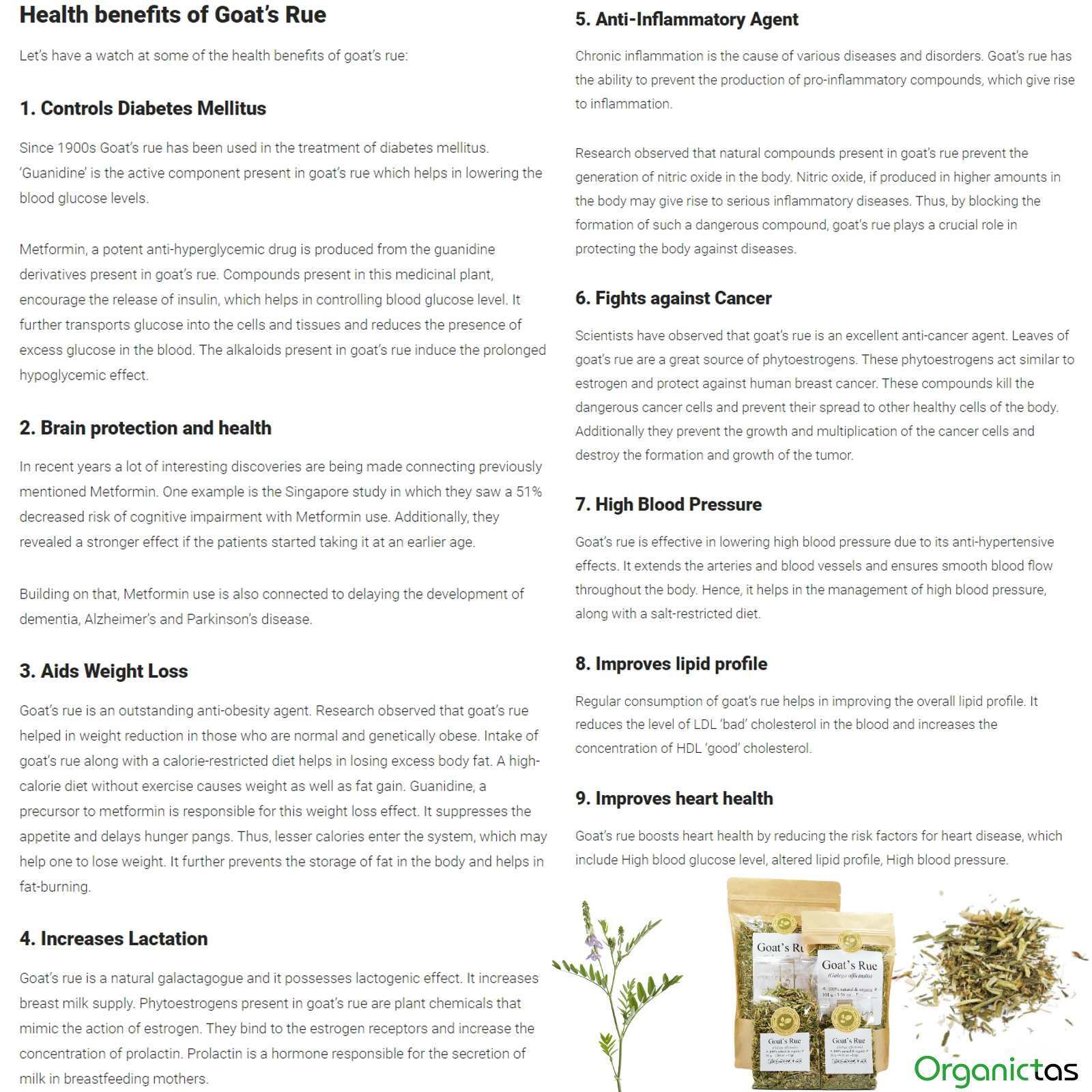 Organic GOATS RUE Tea Dried Cut Loose Galega Officinalis Premium ...