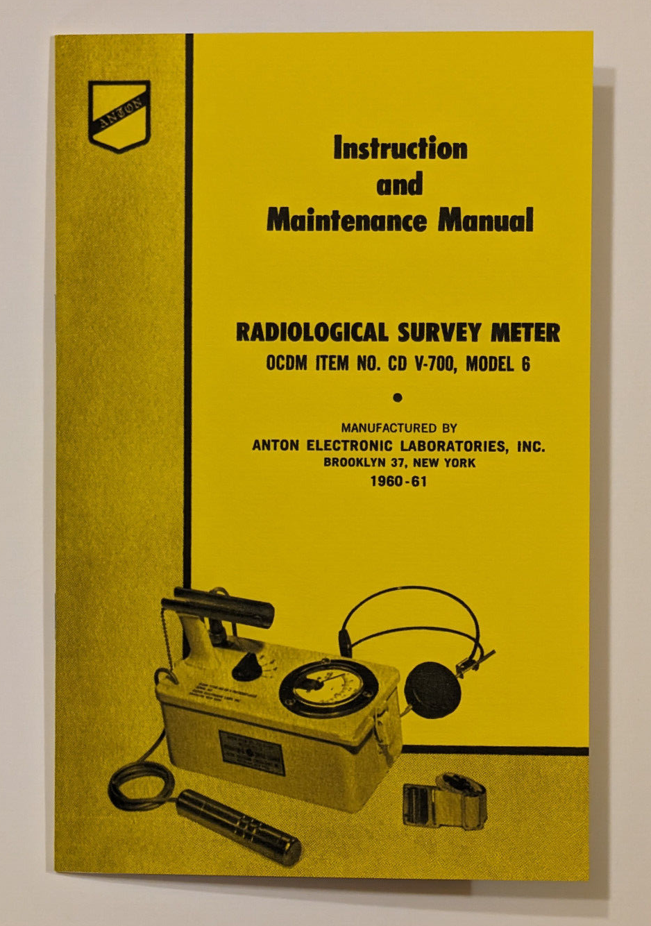 Anton CDV-700 Model 6 Geiger Counter Civil Defense Instruction Manual ...
