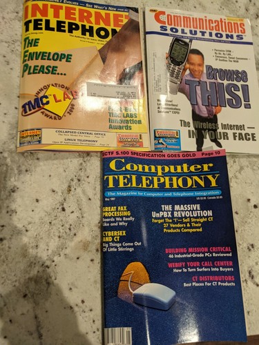 TMC Internet Computer Telephony Telecom Solutions Vintage 3x Magazines ...