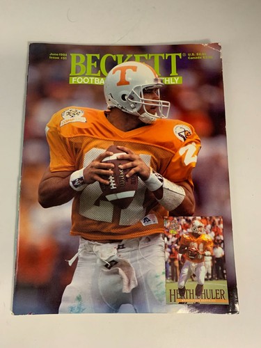 Beckett Football Monthly Magazine Heath Schuler Cover NFL Card Price ...