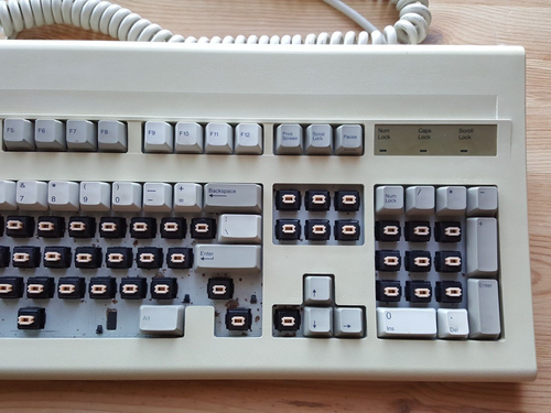 Vintage Old Logo Dell AT101 GYI3PVAT101 ALPS Salmon Mechanical Keyboard ...