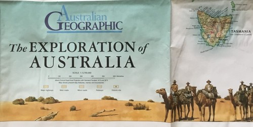 Australian Geographic 1995 Poster Map of The Exploration of Australia ...