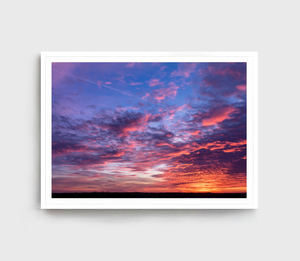 Cloudy Sky Print, Sunset Wall Art, Sky View Framed Nature Wall Art ...