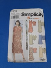 Simplicity Sewing Pattern 5959 Petite Pullover Dress and Jacket Women's ...