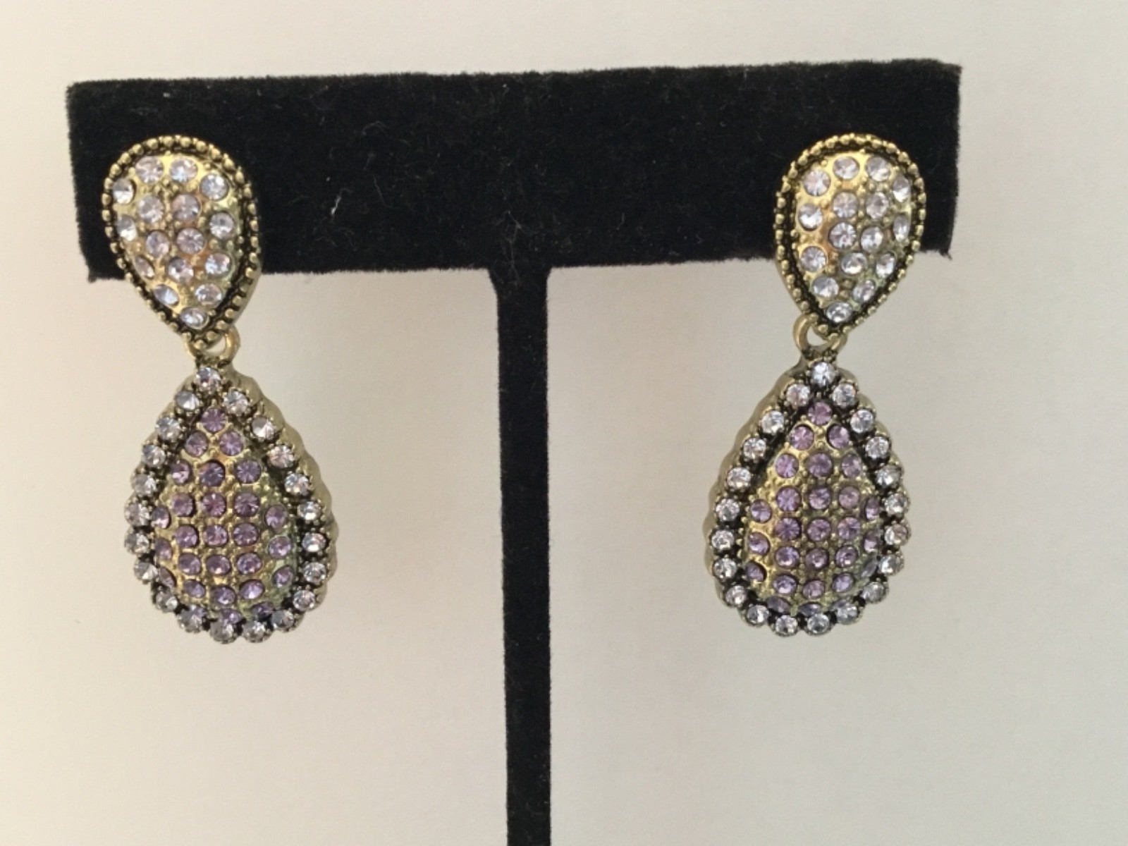 AUTHENTIC SIGNED HEIDI DAUS AMYTHIS & TOPAZ CRYSTAL PIRCED TEARDROP ...