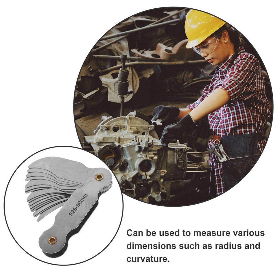 Radius Guage Set Dimensional Measurement Gauges Contour Measuring Tool ...