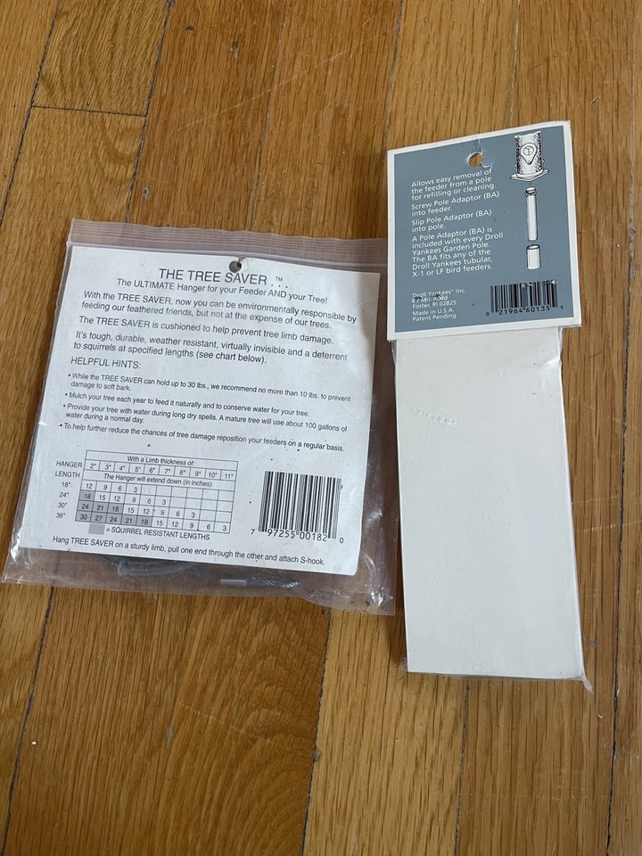 Droll Yankees Pole Adaptor BA Model-clear, And 1 Feeder Cable & Hook ...