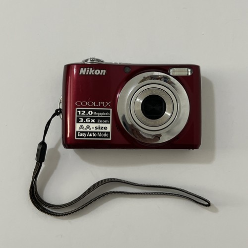 Nikon Coolpix L22 12.0MP Red Digital Camera Tested & Working *READ DESC ...