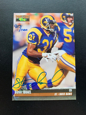 Steve Israel Signed 1995 Classic Pro Line Autographs #/1200 Card St ...
