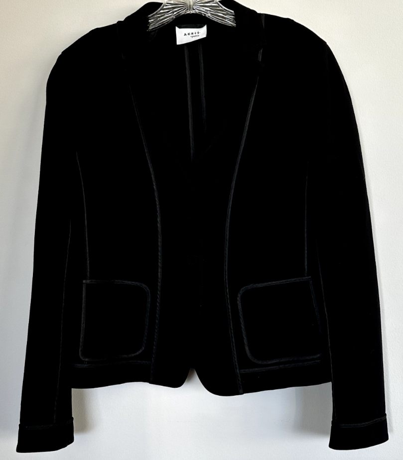 Akris Punto Size 12 US Women's Black Stretch Punto Knit Jacket ...
