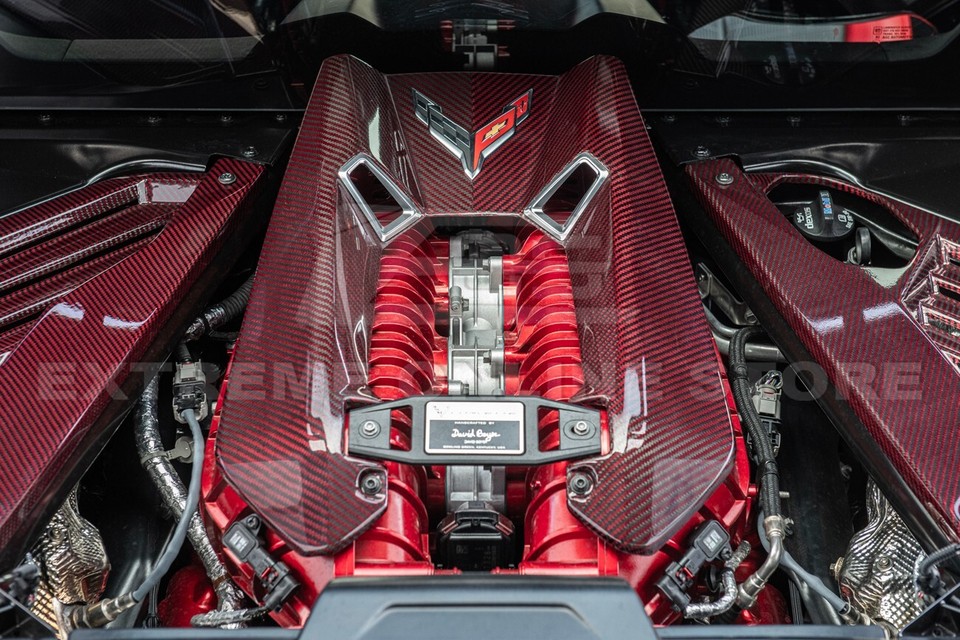 For 23-Up Corvette C8 Z06 Coupe | GM Factory RED CARBON FIBER LT6 ...